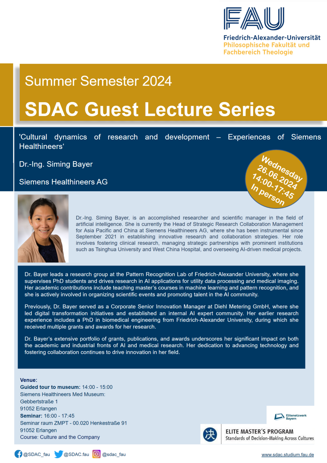Guest Lecture: Dr.-Ing. Siming Bayer: ‘Cultural dynamics of research ...